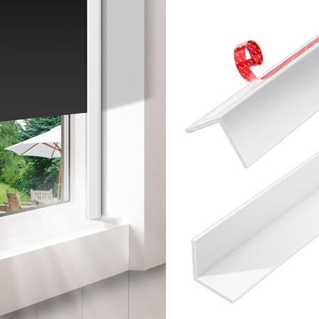 L Shaped PVC Side Rails – 100% Light Block for Blackout Blinds