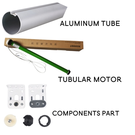 DIY Motorized Roller Shade Kit - Aluminum Tube | Tubular Motor | Blinds ...